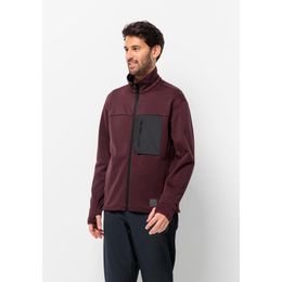 Jack Wolfskin Fahrradjacke &raquo;BIKE COMMUTE JKT M&laquo; dark-maroon XL (54/56) XL (54/56) Warme, elastische Fleecejacke zum Radfahren