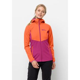 Jack Wolfskin Softshelljacke »GO HIKE SOFTSHELL W« mit Kapuze new-magenta M (38/40) M (38/40) Hält Regen ab