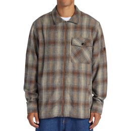 DC Shoes Langarmhemd »Canyon« Bison/ Plaza Toupe Plaid XXL - US-Größen US-Größen XXL Material: Flanellstoff aus Baumwolle [215...