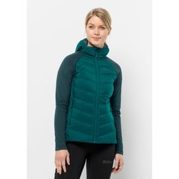 Jack Wolfskin Daunenjacke &raquo;TASMAN DOWN HYBRID W&laquo; mit Kapuze sea-green M (38/40) M (38/40) Warme Jacke mit 700cuin Daunenf&uuml;llung