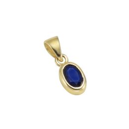 Vivance Kettenanhänger »375/- Gelbgold mit Saphir« () gelb + blau one-size Edler Anhänger aus 375/- Gelbgold