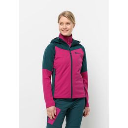 Jack Wolfskin Outdoorjacke &raquo;BRISSTAL HOODY W&laquo; mit Kapuze new-magenta S (36) S (36) 2 H&uuml;fttaschen