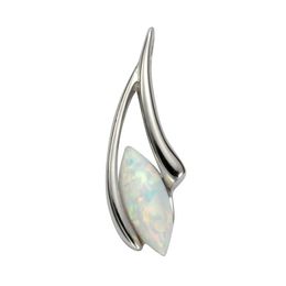 Vivance Kettenanhänger »925/- Sterling Silber rhodiniert Opal« () weiß one-size Sehr edles Erscheinungsbild