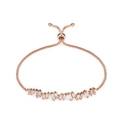 Buckley London Armband »Messing rosevergoldet Zirkonia« rot 28,0cm Rosévergoldetes Armband