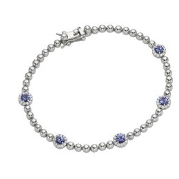 Creazione Bijoux Armband »750/- Weißgold Tanzanite« weiß 20 cm Tansanit-Qualität: AAAA