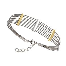 Vivance Damen Armband &raquo;925/- Sterling Silber + Stahl bicolor&laquo; bunt