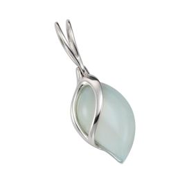 Vivance Kettenanhänger »925/- Sterling Silber Aqua-Achat« () weiß + hellblau one-size Edler Anhänger aus 925/- Sterling Silber rhodiniert