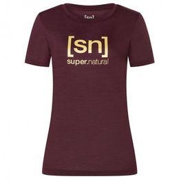 super.natural - Women's The Essential Logo Tee - Merinoshirt Gr S rot