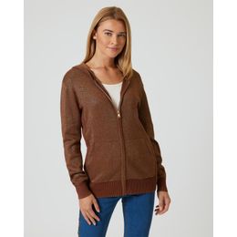 Pfeffinger Cardigan mit Glanzgarnstreifen