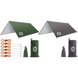 Zamper Tarp-Zelt Tarp Zeltplane 3x3m Wasserdicht – Camping Sonnensegel für Sonnenschutz