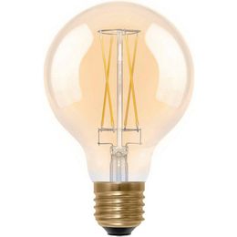 Segula LED Globe 80 gold LED-Leuchtmittel, E27, 1 St., Extra-Warmweiß, LED Globe 80 gold, E27, 5W, CRI 90, dimmbar, goldfarben