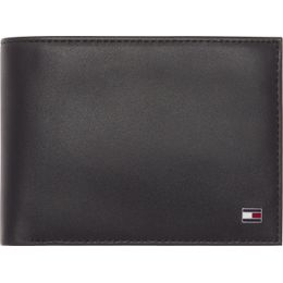 Tommy Hilfiger Geldbörse ETON CC FLAP AND COIN POCKET, aus weichem Leder, schwarz