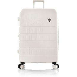 Heys Hartschalen-Trolley Neo weiß, 76 cm, 4 Rollen, Reisegepäck Koffer groß Reisekoffer TSA Schloss Volumenerweiterung, weiß