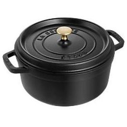 Staub La Cocotte 24cm rund, schwarz, Gusseien