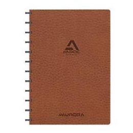 Adoc ADOC Business Notizbuch DIN A4 Liniert Kunststoff Seitlich gebunden Kunstleder Softcover Braun Nicht perforiert 144 Seiten