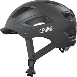 Fahrradhelm Abus "HYBAN 2.0" Helme Gr. L Kopfumfang: 56 cm - 61 cm, grau (titan) Fahrradhelme für Erwachsene