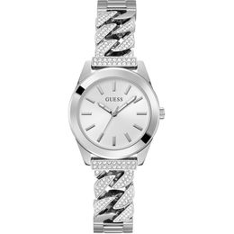 Quarzuhr Guess "GW0546L1" Armbanduhren silberfarben Damen Quarzuhren