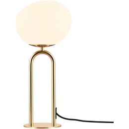 Tischleuchte design for the people "SHAPES" Lampen Gr. Höhe: 47 cm, grau (messingfarben) Tischlampen Designer Leuchte