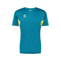 Hummel Funktionsshirt 'Authentic' Herren Gr&ouml;&szlig;e XXL cyanblau / grau / schilf / schwarz