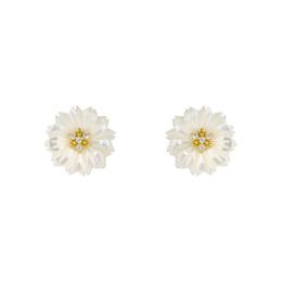 NOELANI Paar Ohrstecker Flower, 2036052, mit Zirkonia (synth), goldfarben|weiß