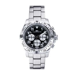 Fynch-Hatton Uhr Herren Größe One Size schwarz / silber