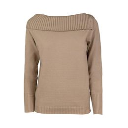 Influencer Pullover Damen Gr&ouml;&szlig;e S dunkelbeige