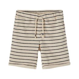 name it - Sweat-Shorts NKMDUKKA gestreift in oatmeal, Gr.128