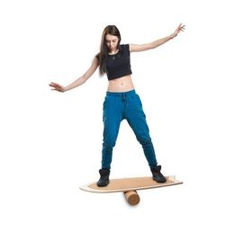 Kork-Deko.de Balanceboard in Form eines Surfbretts & Korkrolle