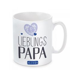 Herzbotschaft Tasse Kaffeebecher mit Motiv Lieblings Papa