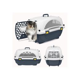UISEBRT Tiertransportbox Transportbox für Haustiere 60x37x37cm Tiertransporter für Hund & Katze