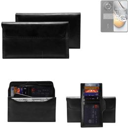 K-S-Trade Handyhülle für Realme 11 Pro+, Handy Hülle Schutz Hülle Tasche Schutz Case Handytasche, schwarz