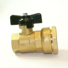Caleffi Kugelhahn Messing Verschraubung 32 mm x 3/4 Zoll IG mit Kugelhahn
