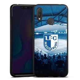 DeinDesign Handyhülle 1. FC Magdeburg Stadion 1. FCM 1.FCM Arena, Huawei P Smart Plus Silikon Hülle Bumper Case Handy Schutzhülle, schwarz