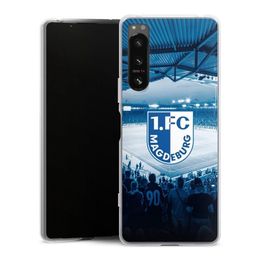 DeinDesign Handyhülle 1. FC Magdeburg Stadion 1. FCM 1.FCM Arena, Sony Xperia 5 IV Silikon Hülle Bumper Case Handy Schutzhülle, weiß
