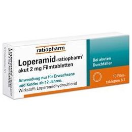 LOPERAMID-ratiopharm akut 2 mg Filmtabletten 10 St