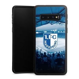 DeinDesign Handyhülle 1. FC Magdeburg Stadion 1. FCM 1.FCM Arena, Samsung Galaxy S10 Silikon Hülle Premium Case Handy Schutzhülle, schwarz