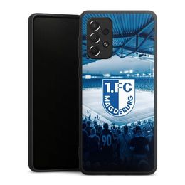 DeinDesign Handyhülle 1. FC Magdeburg Stadion 1. FCM 1.FCM Arena, Samsung Galaxy A73 Silikon Hülle Premium Case Handy Schutzhülle, schwarz