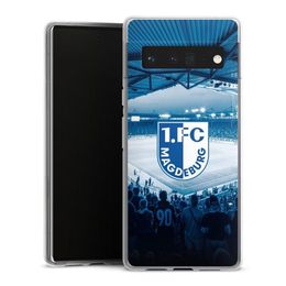 DeinDesign Handyhülle 1. FC Magdeburg Stadion 1. FCM 1.FCM Arena, Google Pixel 6 Pro Silikon Hülle Bumper Case Handy Schutzhülle, weiß