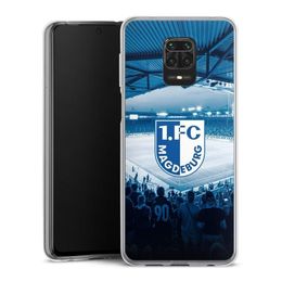 DeinDesign Handyhülle 1. FC Magdeburg Stadion 1. FCM 1.FCM Arena, Xiaomi Redmi Note 9s Silikon Hülle Bumper Case Handy Schutzhülle, weiß, transparent