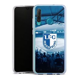 DeinDesign Handyhülle 1. FC Magdeburg Stadion 1. FCM 1.FCM Arena, Huawei Honor 20 Lite Silikon Hülle Bumper Case Handy Schutzhülle, weiß, transparent