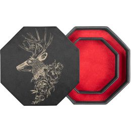 SHIBBY Spielesammlung Würfelbrett mit Würfel-Ablage und Deckel (DND, Tabletop, Roleplay), M7-1