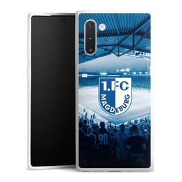 DeinDesign Handyhülle 1. FC Magdeburg Stadion 1. FCM 1.FCM Arena, Samsung Galaxy Note 10 Silikon Hülle Bumper Case Handy Schutzhülle, weiß