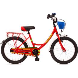 Kinderfahrrad Bachtenkirch "18" Feuerwehr" Fahrräder Gr. 31 cm, 18 Zoll (45,72 cm), rot Kinder Kinderfahrräder