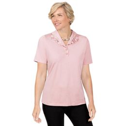 Poloshirt CLASSIC "Poloshirt" Gr. 44, rosa (rosé) Damen Shirts Jersey