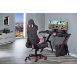 Gaming Chair Inosign "Gaming" Stühle Gr. B/H/T: 69 cm x 125 cm x 50 cm, rot (schwarz, rot, schwarz, rot) Gamingstühle