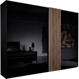 Schwebetürenschrank Rauch "Tegio" Schränke Gr. B/H/T: 280 cm x 223 cm x 68 cm, 2 St., schwarz Schwebetürenschrank Schwebetürenschränke und Schiebetürenschränke Schränke mit umfangreicher Innenausstattung