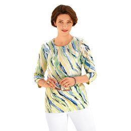 3/4-Arm-Shirt Classic Basics "Shirt" Gr. 54, grün (pistazie, bedruckt) Damen Shirts Jersey