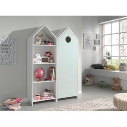 Jugendzimmer-Set Vipack "Casami" Schlafzimmermöbel-Sets grün (weiß, mint) Baby Komplett-Kinderzimmer
