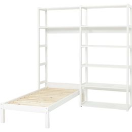 Jugendzimmer-Set Hoppekids "STOREY" Schlafzimmermöbel-Sets Gr. Set 1 mit Liegefläche 70x160 cm, B/H: 70 cm x 160 cm, weiß (weiß lackiert, kiefer massiv) Baby Komplett-Kinderzimmer