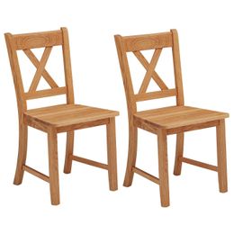 Schösswender Stuhl SCHÖSSWENDER "Königsee" Stühle Gr. B/H/T: 46 cm x 90 cm x 52 cm, 2er-Set Vierfußstuhl Königssee ohne Sitzkissen, braun (braun, wildeiche) Holzstühle Gestell aus Massivholz
